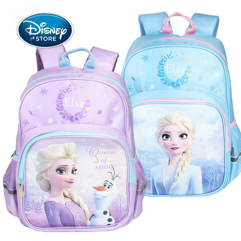 Disney Princess Girl Backpack Frozen Snow Queen Elsa Schoolbag Primary ...