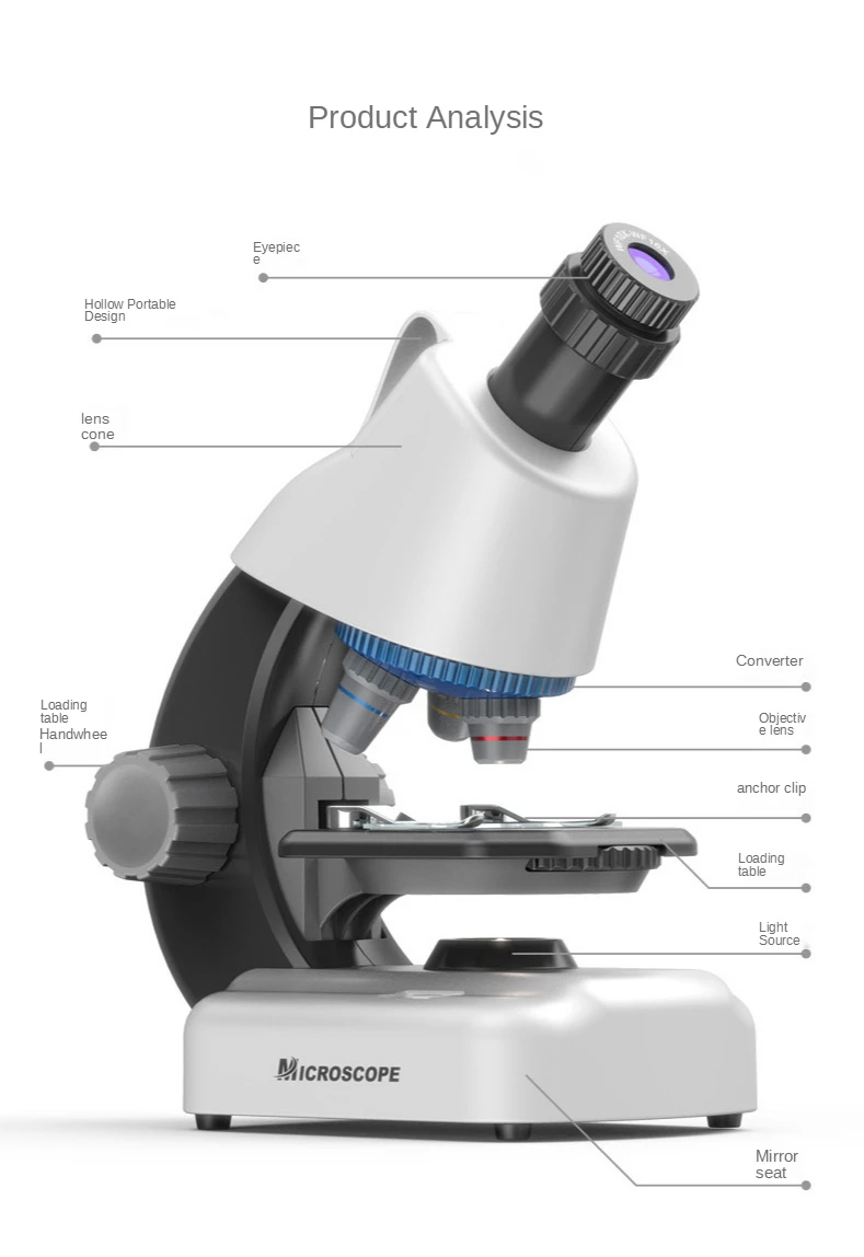 1200 Times MicroScope Kit for Kids Optical Microscope Biological ...