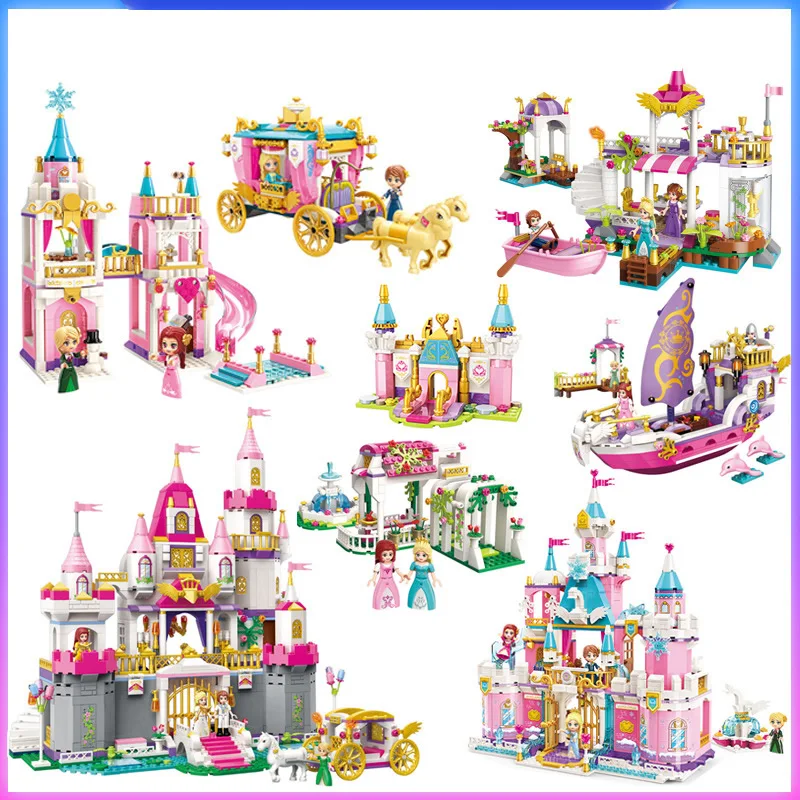 NEW Princess Palace Castle Carriage Building Bricks Models Girls' Dream ...