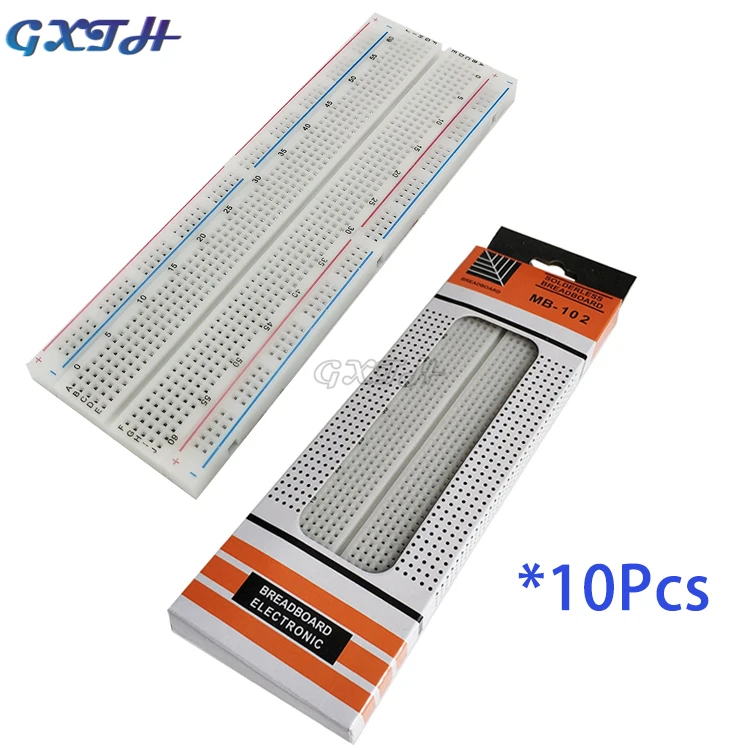 10PCS Bread Board 830 Hole Experiment Board Solderless PCB Test Board ...