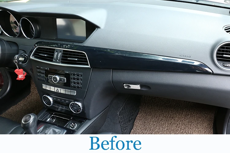 ABS Carbon Fiber Car Interior Center Console Protection Panel Cover ...