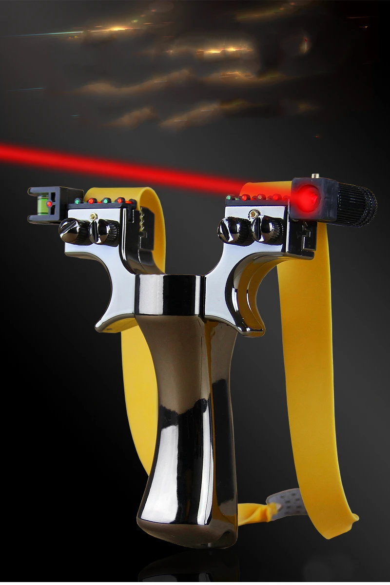 High Precision Red Laser Shooting Slingshot Outdoor Hunting Practice ...