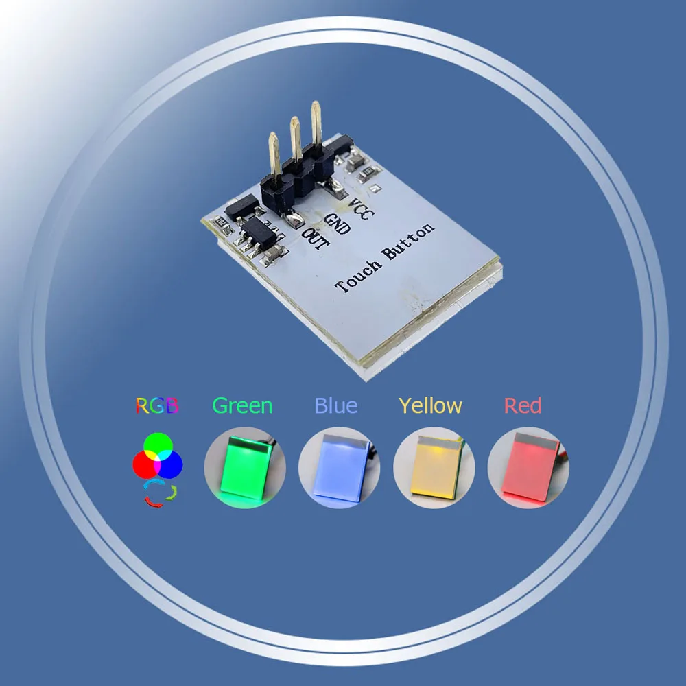 Green Blue Red And Yellow Color Rgb Capacitive Touch Switch Button ...