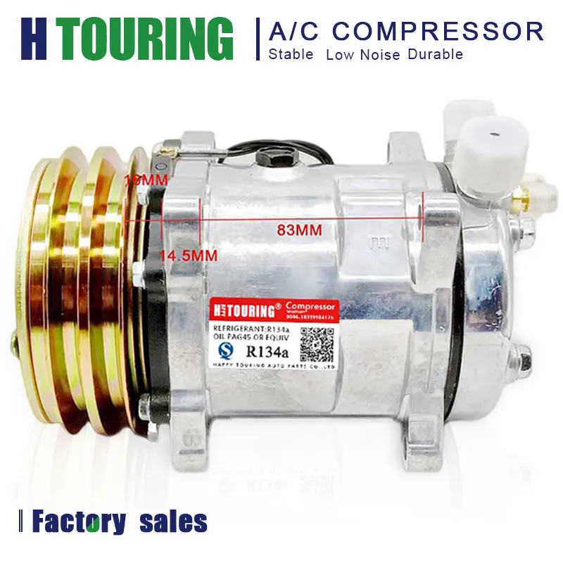 Air-Conditioner-AC-Compressor-For-Sanden-508-SD508-5h14-Tractor ...