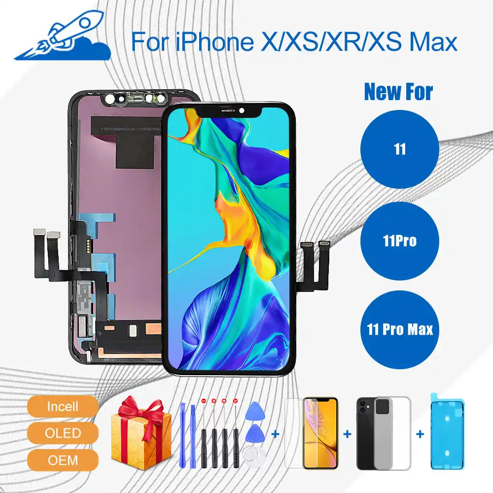 AAA+++RJ Incell Screen for IPhone X XS XR XS Max 11 Pro LCD Display Replacement Assembly ...