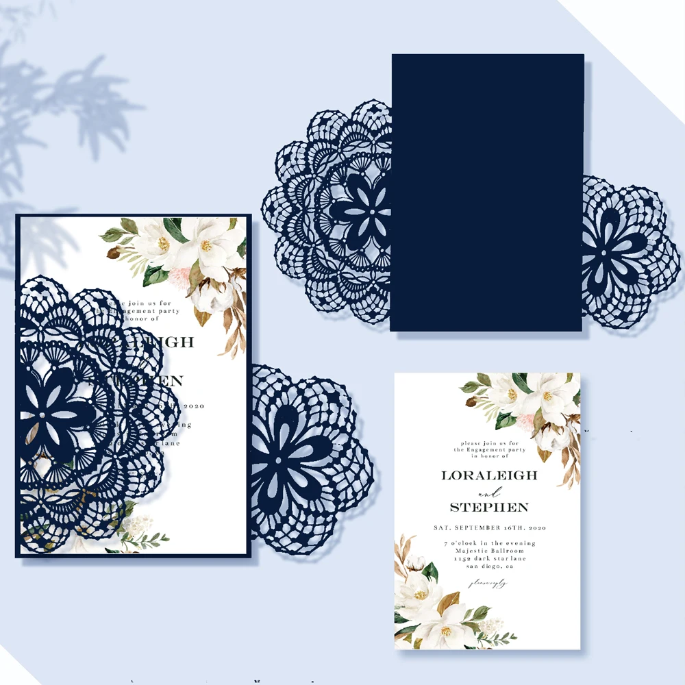 Blank Engagement Invitation Cards