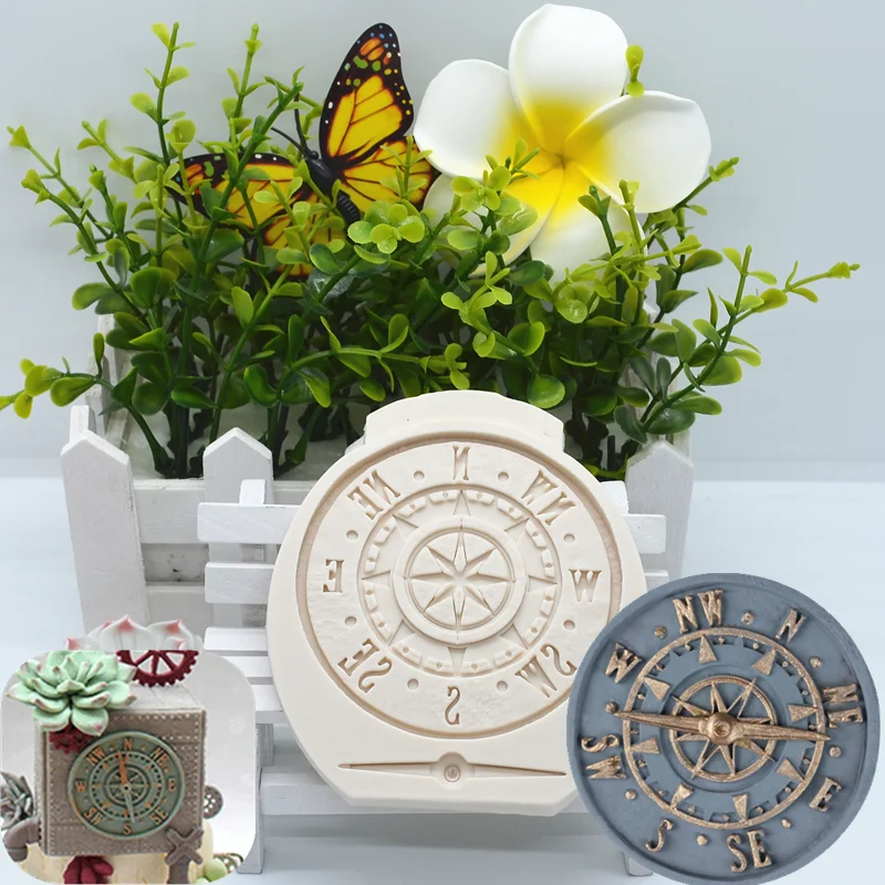 Compass Mechanical Lace Resin Silicone Mold DIY Cake Chocolate Mousse ...
