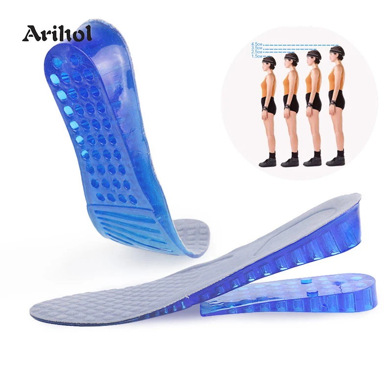 Two-Layers-Height-Increase-Insoles-Soft-Gel-Taller-Shoe-Pad-Height ...
