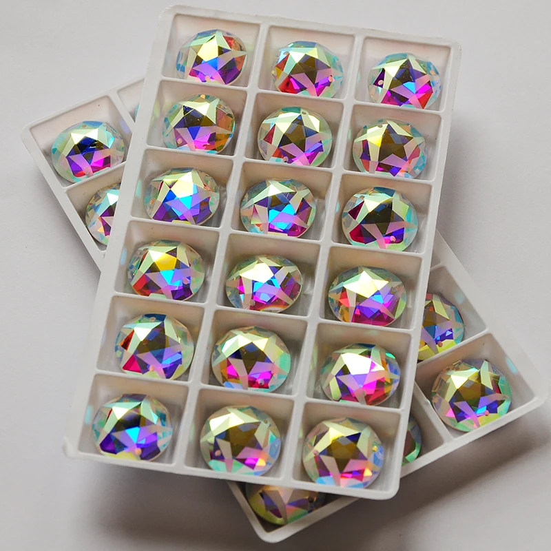 New-Round-Star-Rivoli-Sewing-Matte-Frost-Rhinestone-Crystal-Sew-On ...