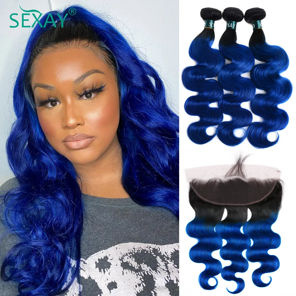 Blue Ombre Sew In