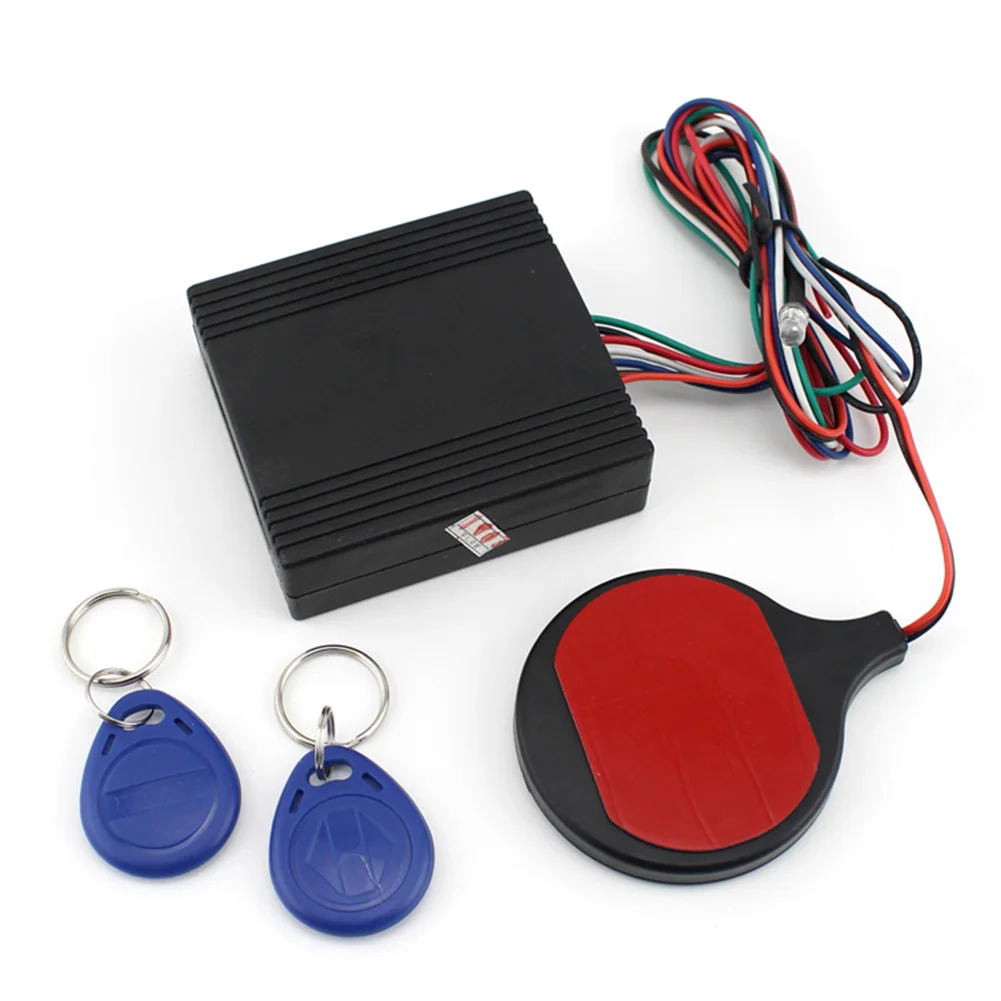 4Pcs Car Engine Alarm System Induction Smart Key RFID Motorcycle ID ...