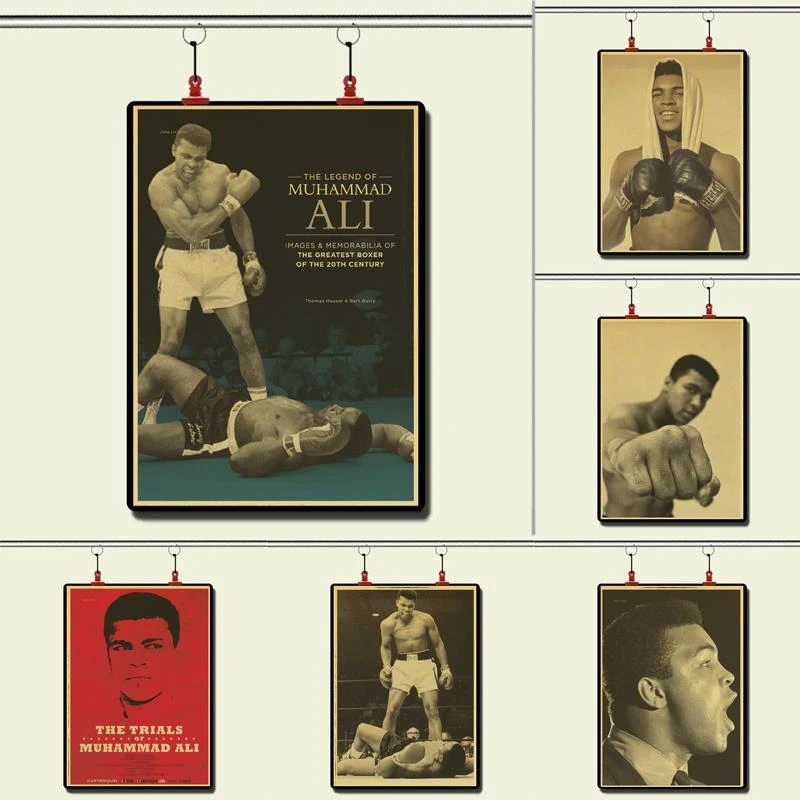 Boxing Champion Muhammad Ali Beat It Vintage Paper Poster Wall Painting ...