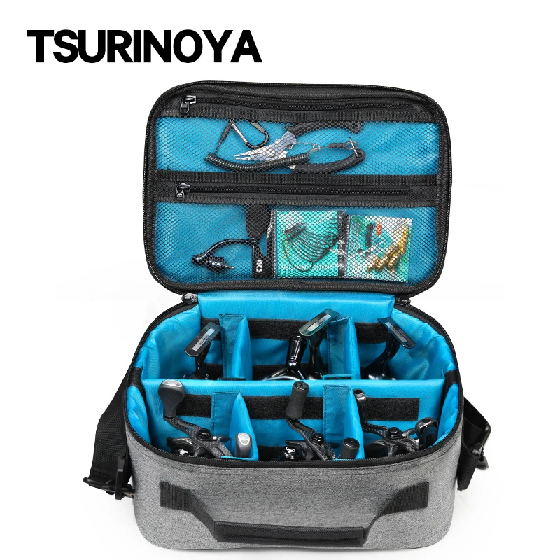 TSURINOYA-Fishing-Reel-Storage-Bag-Oxford-Waterproof-Large-Capacity ...