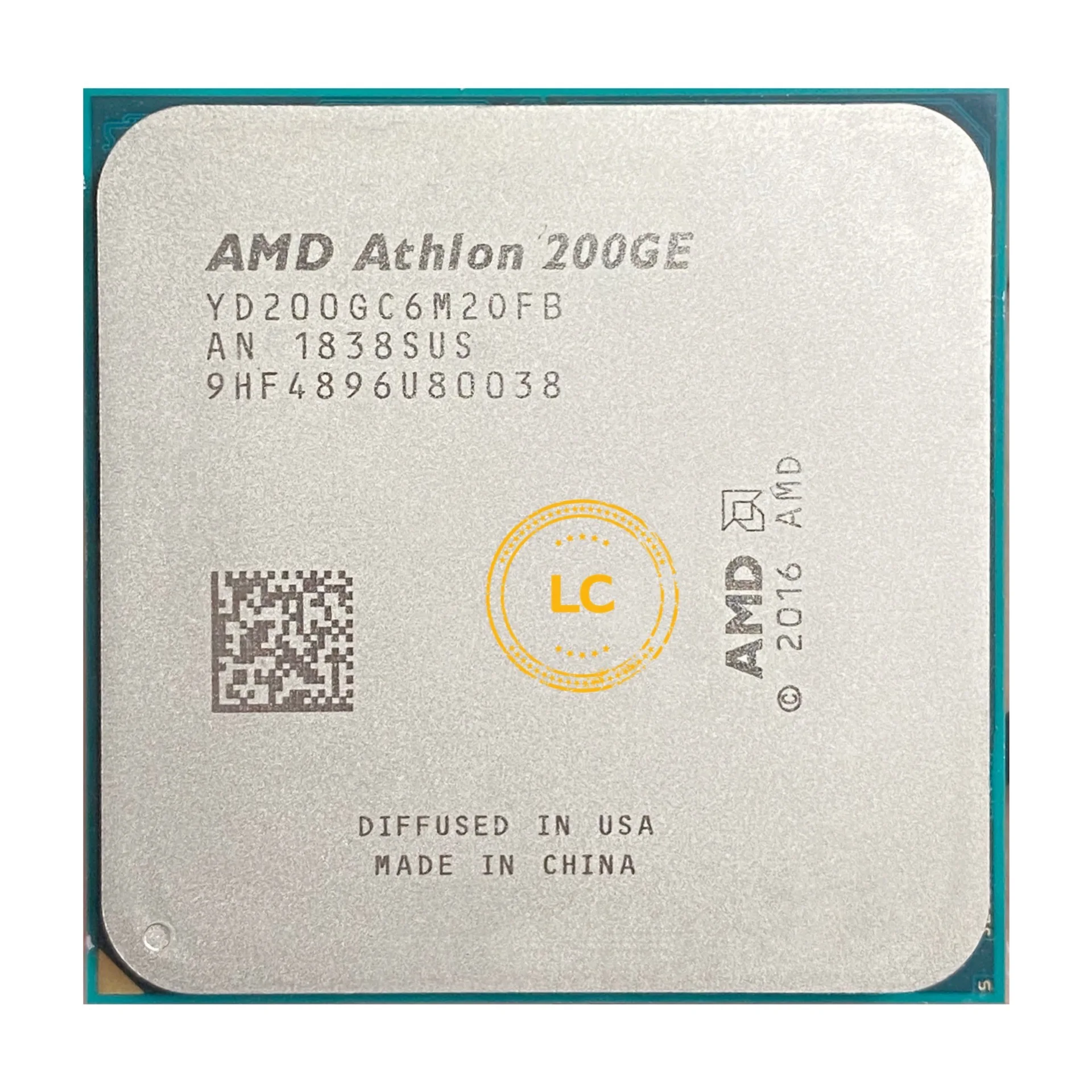 AMD Athlon 200GE X2 200GE 3.2 GHz Dual Core Quad Thread CPU Processor YD200GC6M2OFB ...