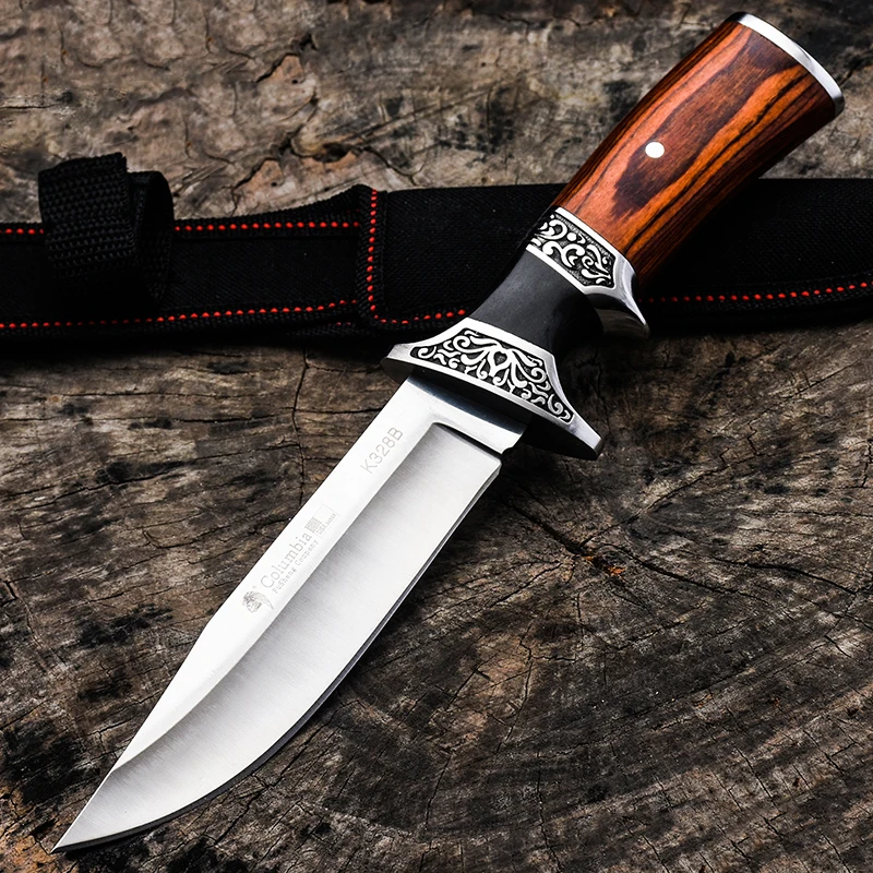 8cr15mov Steel Straight Knife Outdoor Rescue Camping Tactical Knife ...