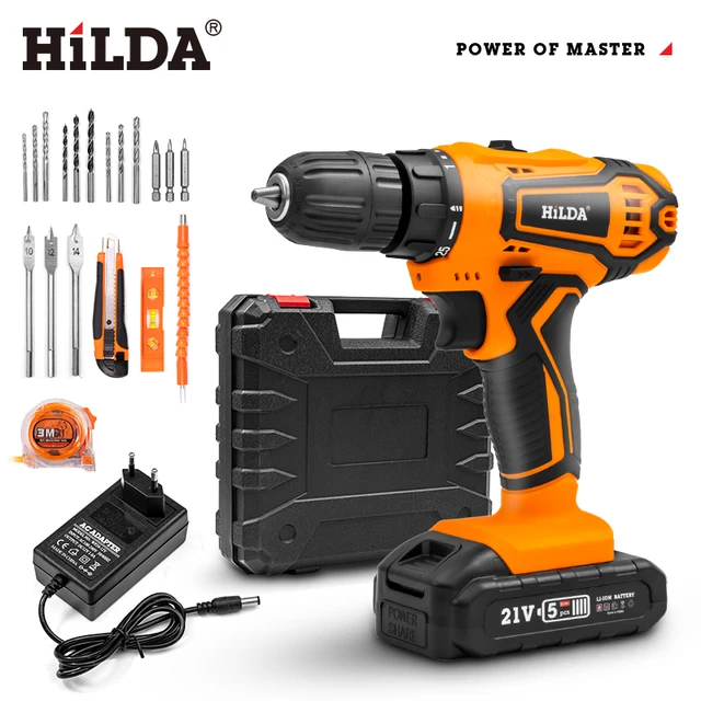 HILDA 12V 16V 20V Cordless Drill Electric Screwdriver Mini Wireless ...
