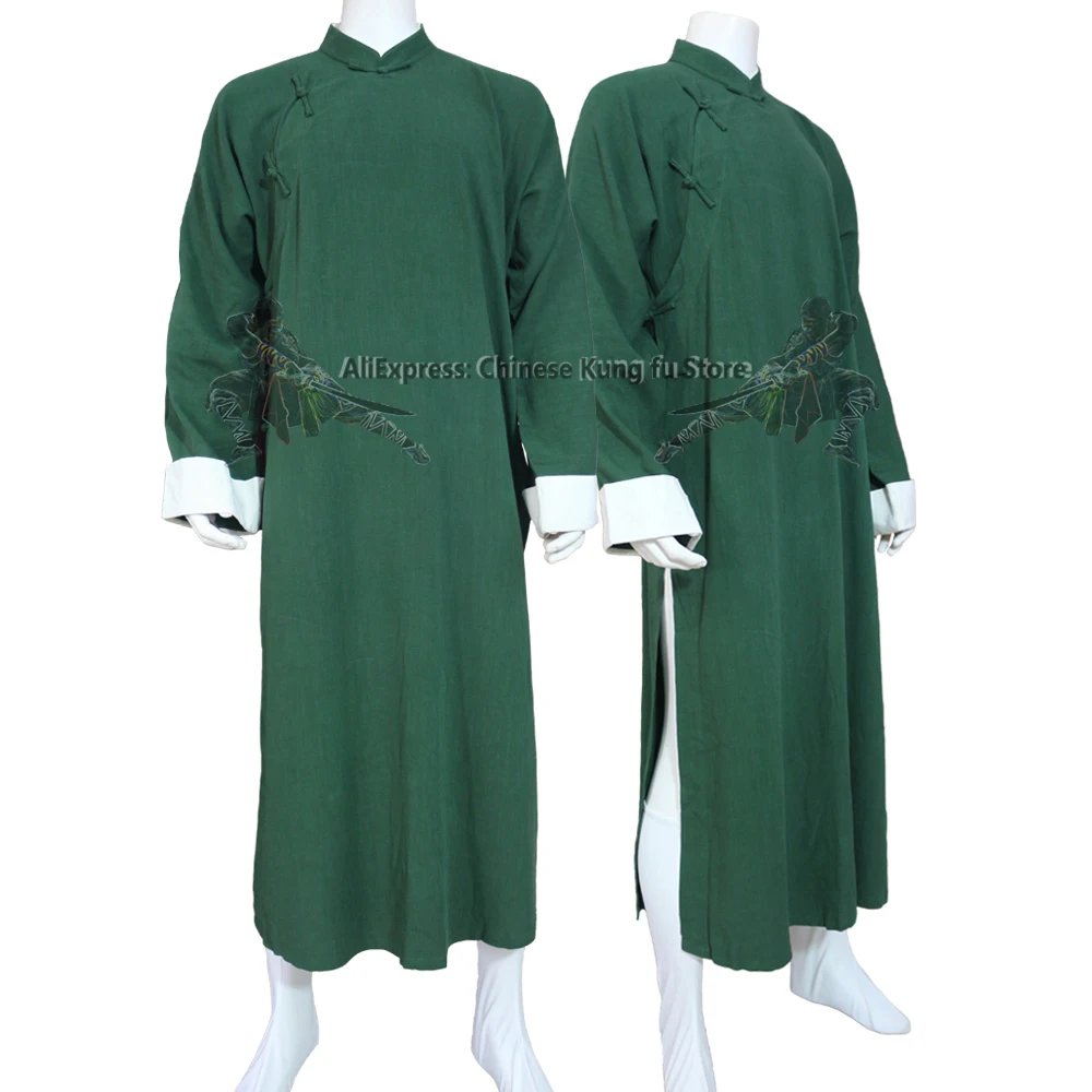 Custom Tailor Thick Cotton Ip Man Kung Fu Robe Tai Chi Uniform Wing ...