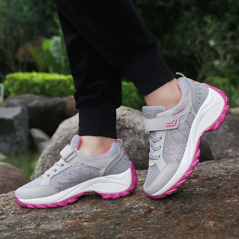 Golden Sapling Plus Size Sneakers Women Breathable Air Mesh Trainer ...