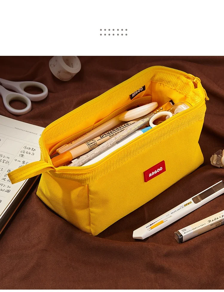 Trousse scolaire,Angoo – sac à crayons en tissu Oxford de grande ...