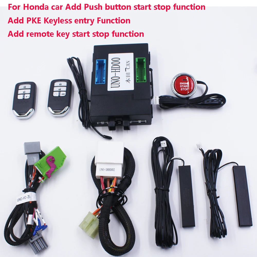 Voor Honda Vezel Voeg Drukknop Start Stop Auto Alarm Telefoon App ...