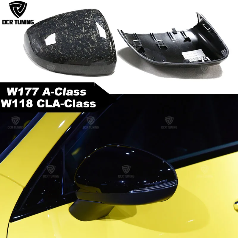 For-Mercedes-W177-W118-Forged-Carbon-Fiber-Rear-View-Mirror-Cover-For ...