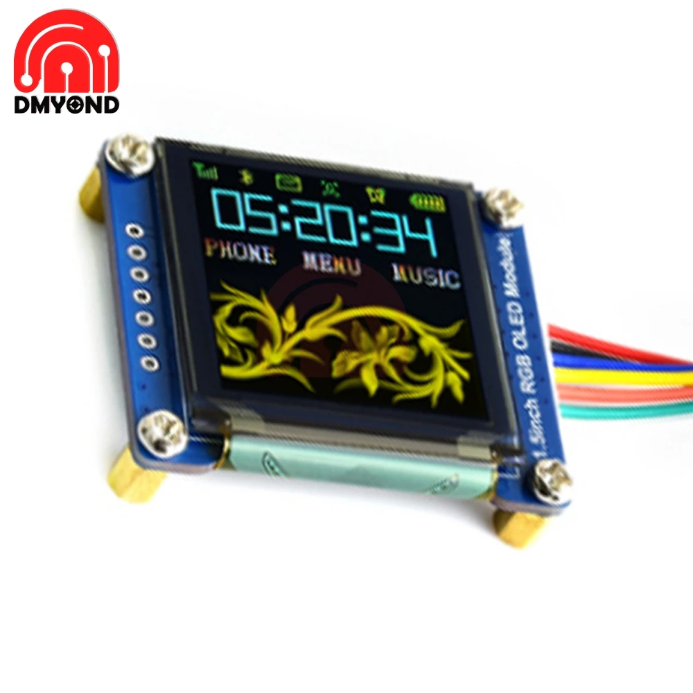 1.5 Inch Rgb Oled 4b Display Expansion Module 128x128 Ssd1351 Spi I2c Iic For Raspberry Pi Lcd ...