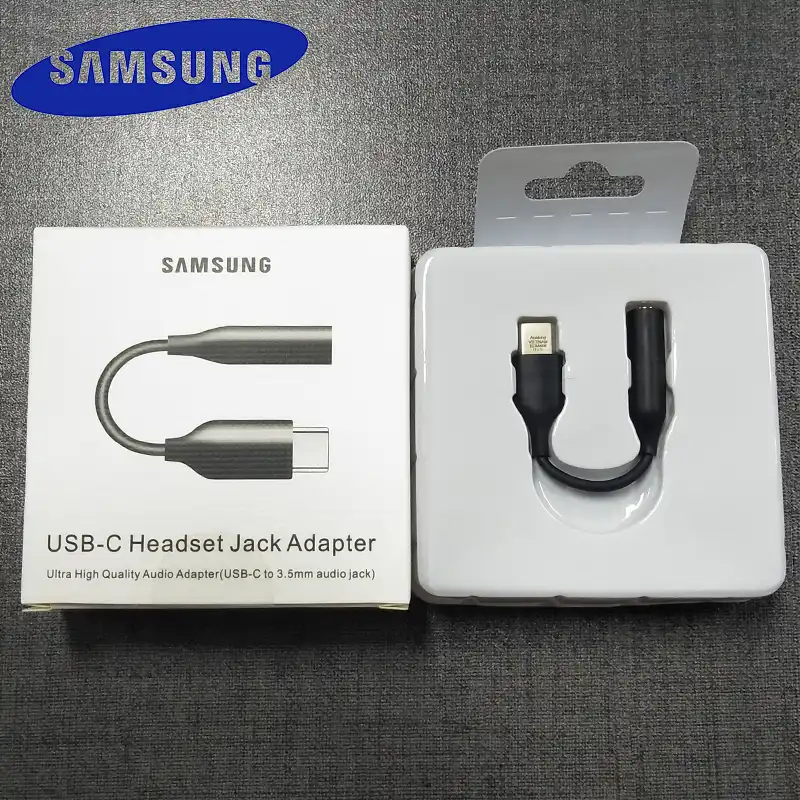 USB Type C to 3.5mm Headphone Jack Adapter for Samsung Note 20 S20 ...