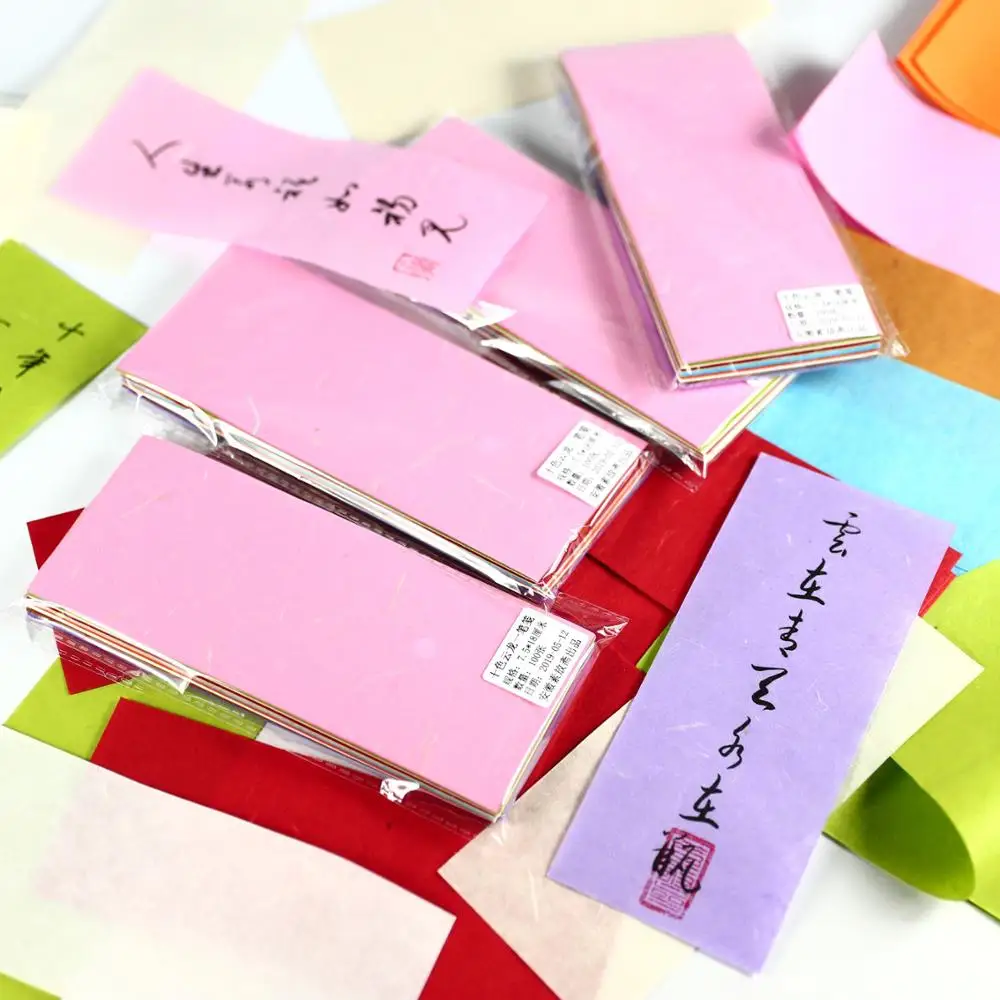 100sheets-10colors-mix-Traditional-Chinese-Colorful-Rice-Paper-Yunlong ...