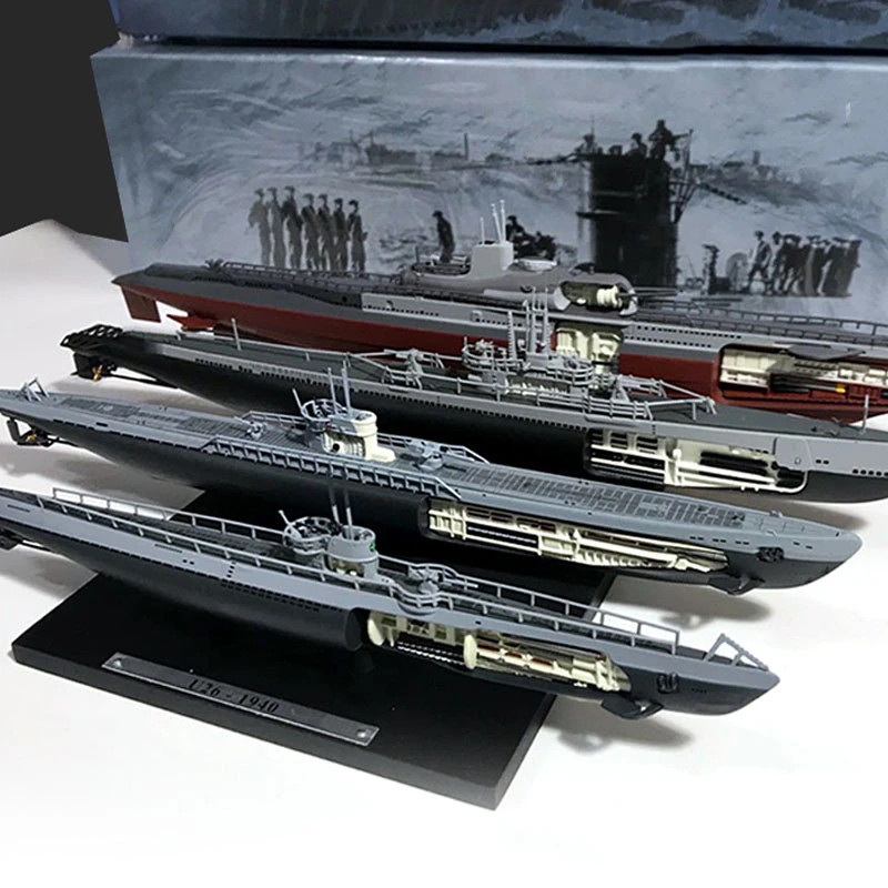 완성 선박 군함 U자형 워터 제트 물고기 속도 코브, U181 합금 잠수함 정적 시뮬레이션 군사 모델 소장, 1:350|다이 ...