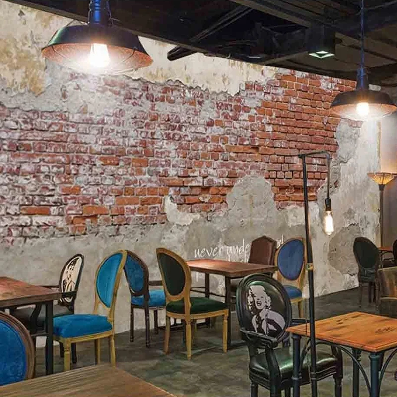 Custom-Any-Size-Creative-Wallpaper-3D-Retro-Cement-Brick-Wall-Cafe-KTV ...