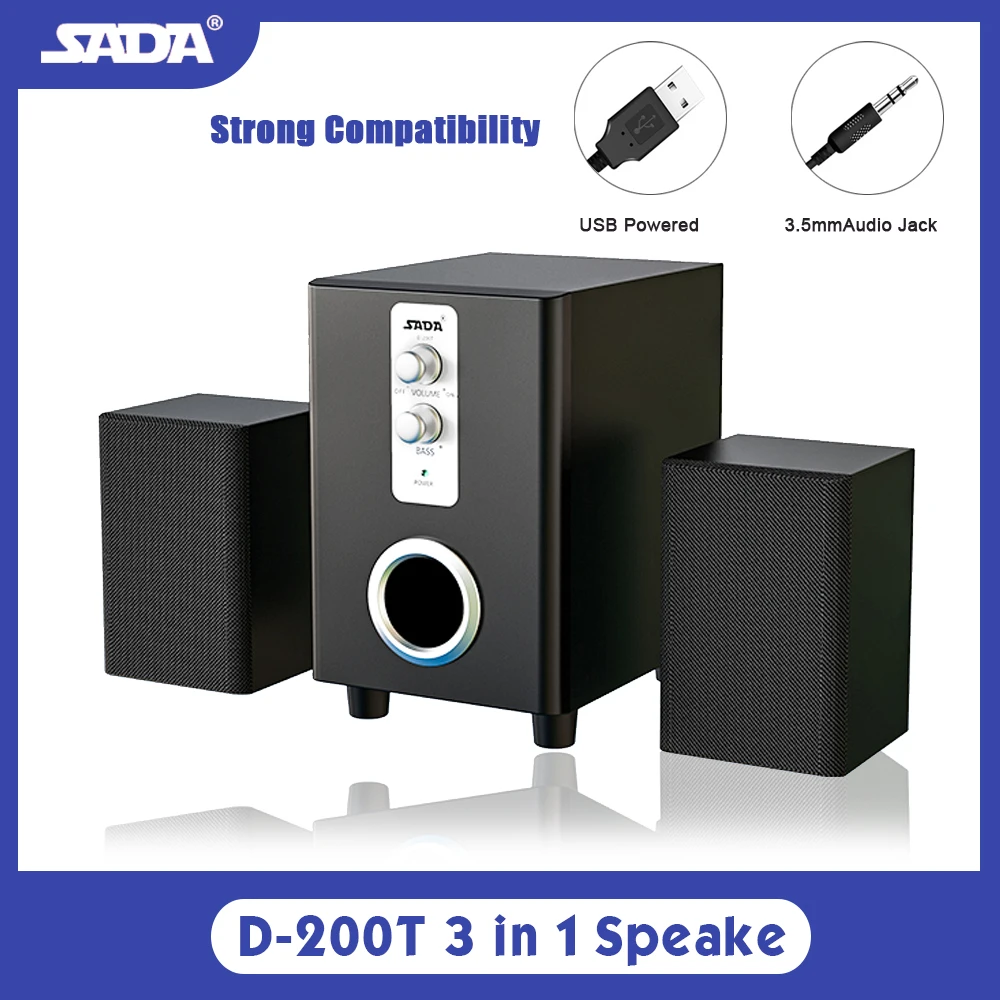 Sada 2 1 Computer Speakers | Sada Speaker Computer Usb | Sound Box Pc ...