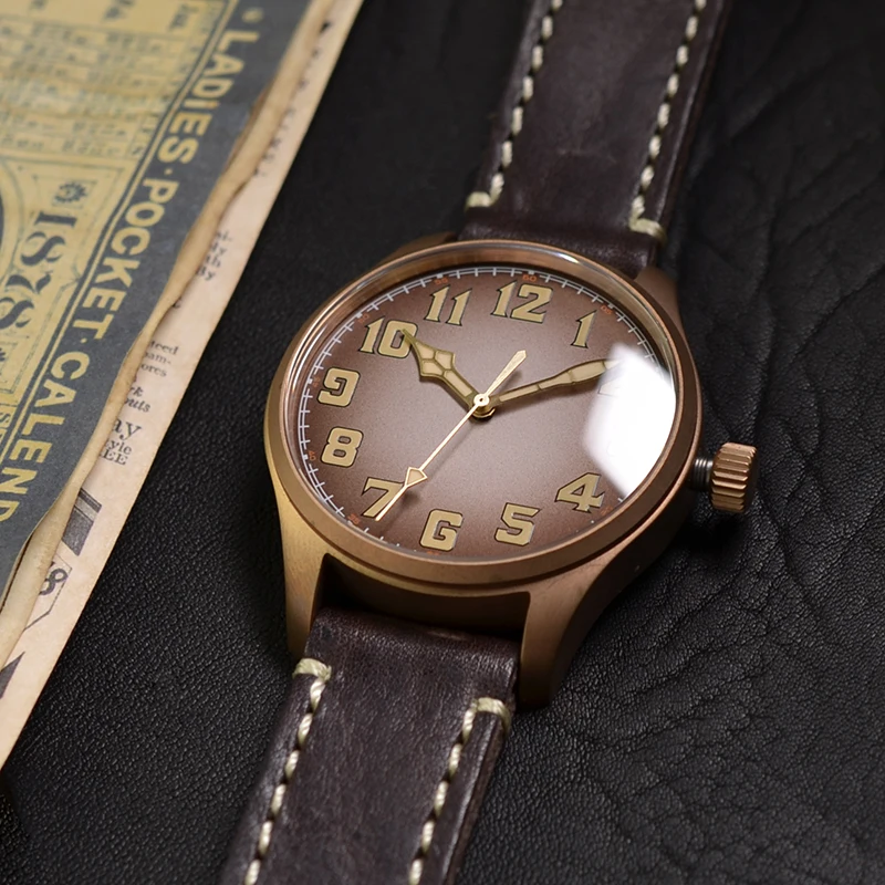 Vintage Bronze Automatic Watch | Watch Bronze Retro Wristwatch - Retro ...