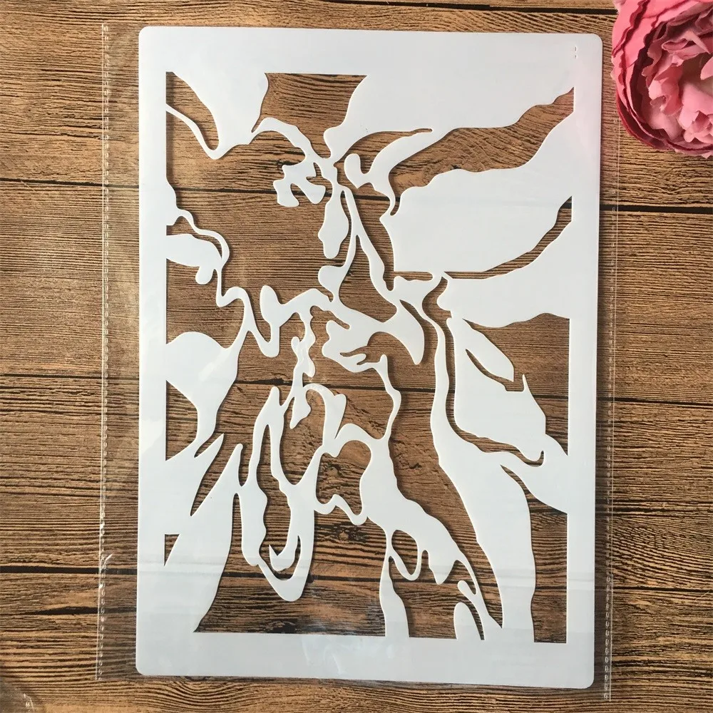 A4 29cm Glacier Ice DIY Layering Stencils Wall Painting Scrapbook ...