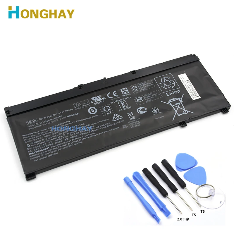 Honghay Sr03xl Laptop Battery For Hp Omen 15-cx 15-dc Tpn-q211 Tpn-q194 ...