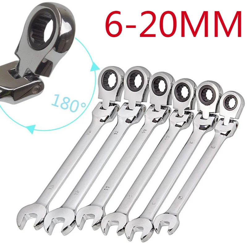 Flexible Ratchet Action Wrench Spanner Nut Tool Ratchet for Heads ...