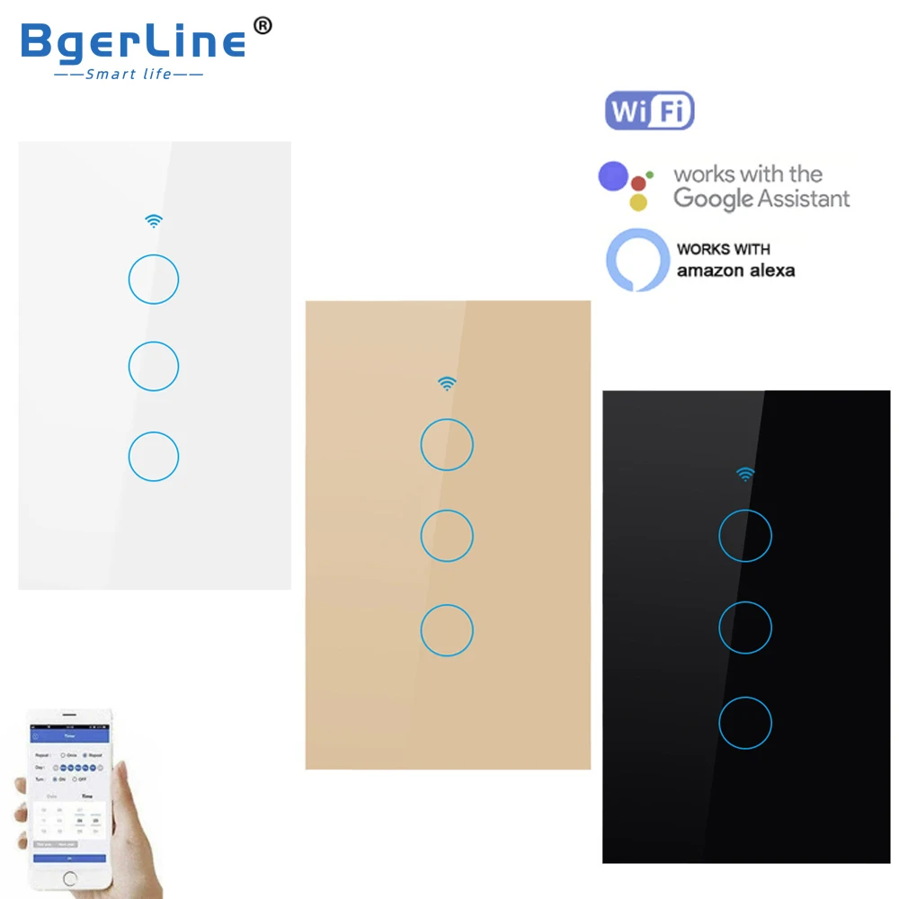 WIFI-Touch-Smart-Switch-US-Standard-Light-Switch-Smart-Life-APP-Remote ...