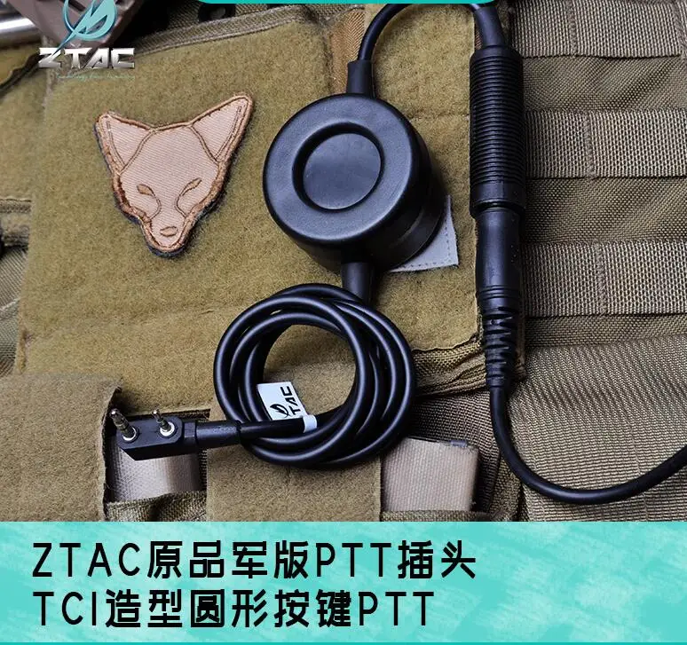 Tactical walkie-talkie headset switch military version round button PTT ...
