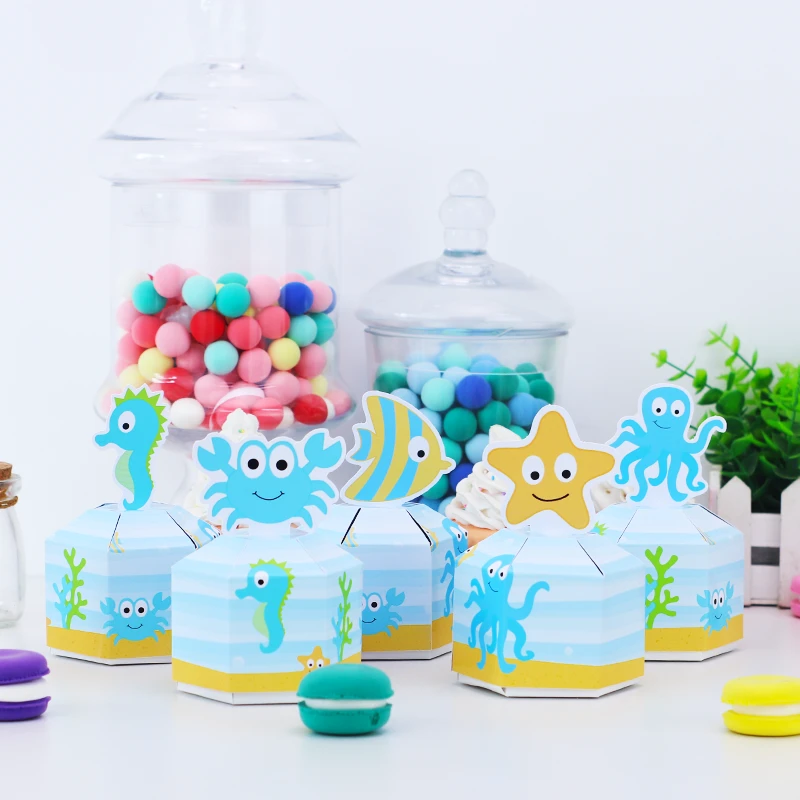 Under The Sea Theme Party Favor Boxes Candy Boxes Candy Bag Decoration ...