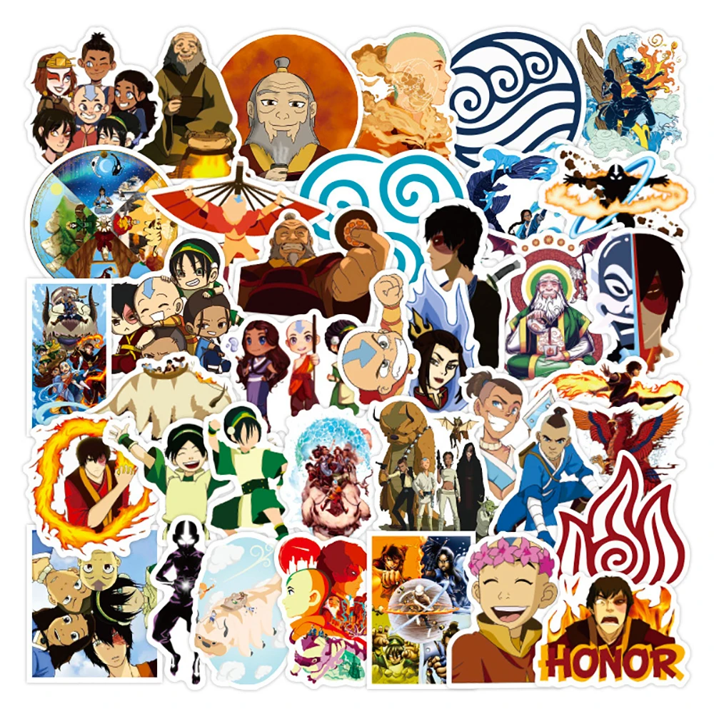 10/30/50PCS Avatar The Last Airbender Anime Stickers Skateboard Guitar ...