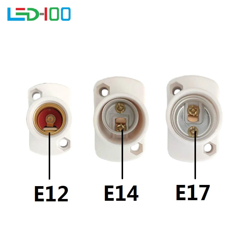 Mini Screw Lamp Base E12 E14 E17 Lamp Holder Light Bulb Socket Holder ...