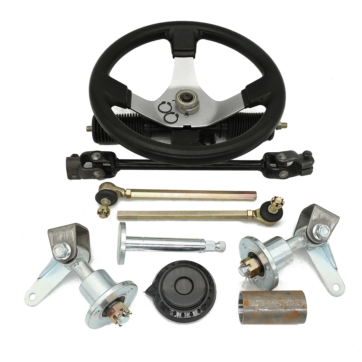 UTV 300mm Steering Wheel Assembly 330mm Gear Rack Pinion 375mm U Joint ...