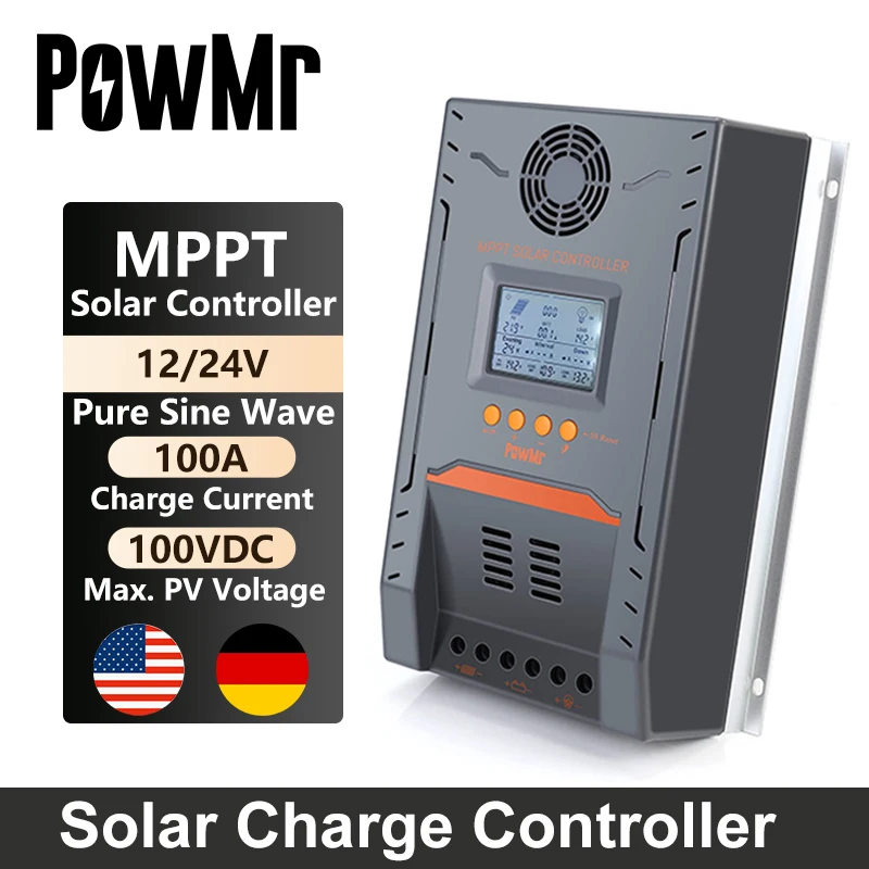 PowMr-100A-MPPT-Solar-Charge-Controller-Solar-Regulator-12V-24V-Auto ...