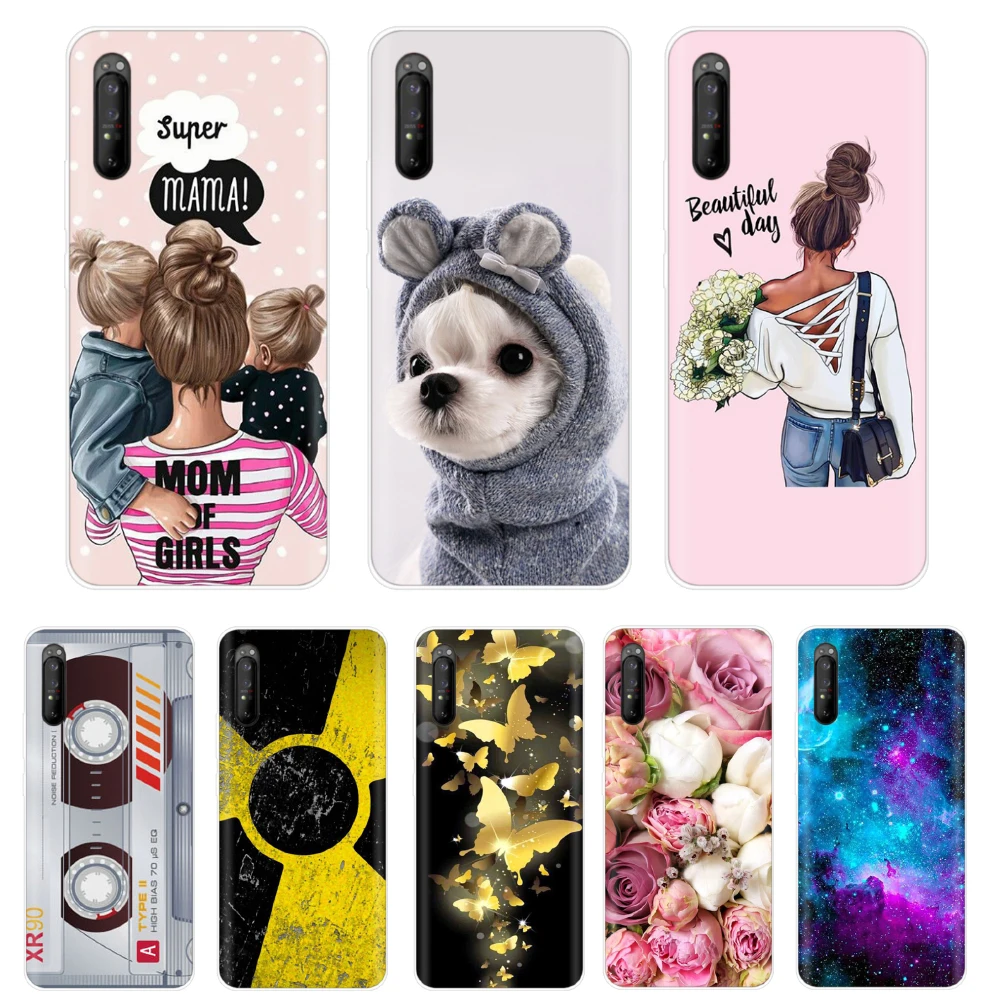 For Sony Xperia 1 II Case Silicone TPU Print Soft Cartoon Back Cover ...