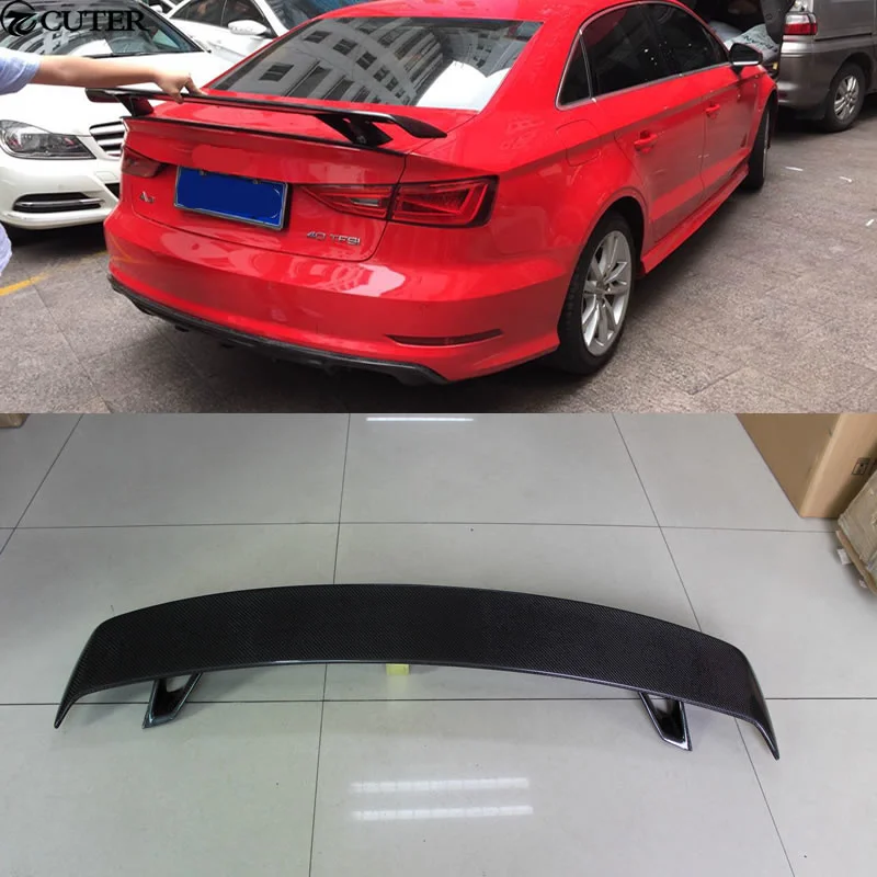 Universal Sedan Carbon Fiber Tts Style Rear Trunk Spoiler Wings for ...