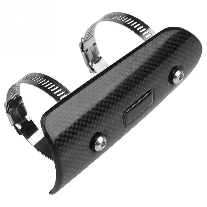 Motorcycle Universal Carbon Fiber Exhaust Middle Muffler Pipe Heat ...