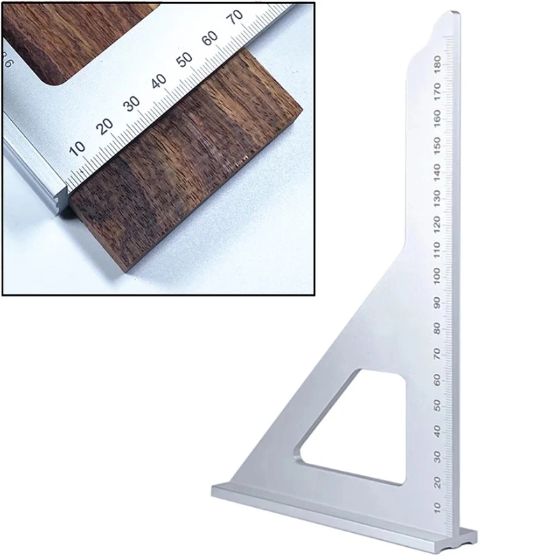 180mm-Precision-Triangle-Ruler-Aluminum-Scribing-Ruler-Square-Layout ...