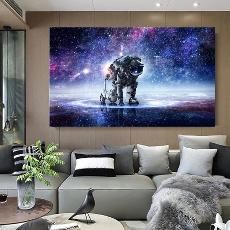 Interstellar-Astronaut-Canvas-Painting-Wall-Art-Posters-and-Prints-Home ...