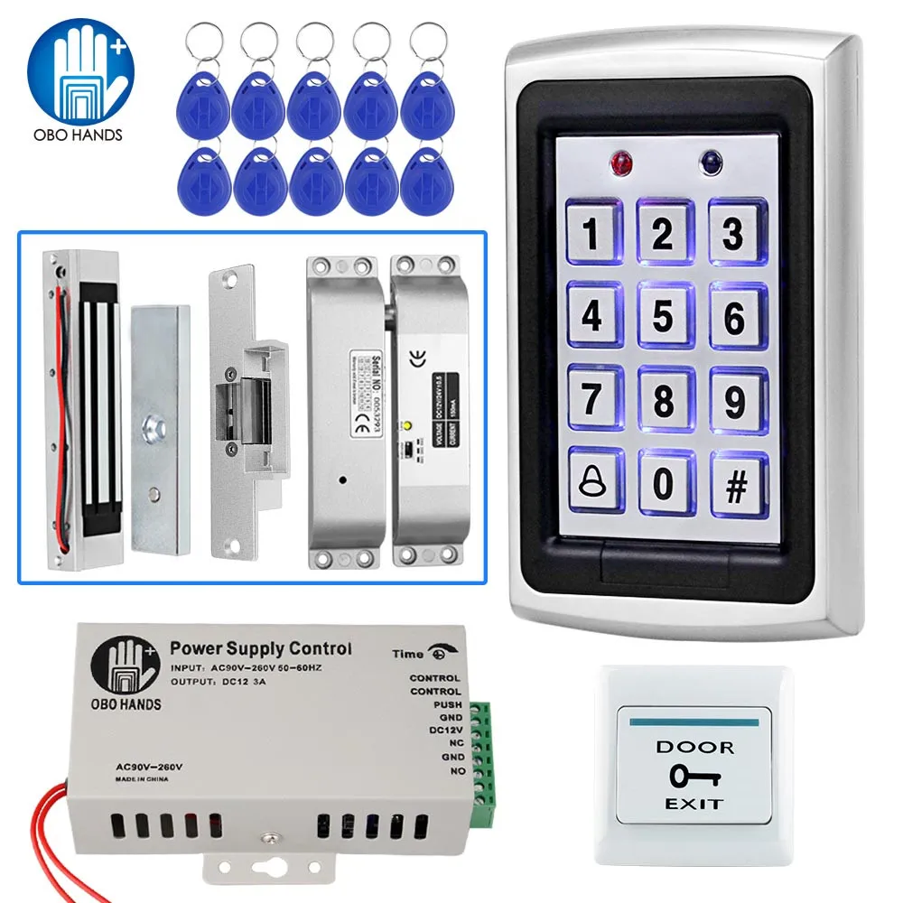 Kit de sistema de Control de acceso RFID completo, teclado de Metal ...