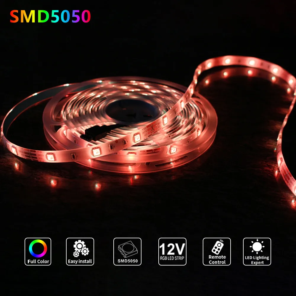 Lampu-LED-Garis-Pita-Cahaya-RGB-Lampu-Garis-LED-SMD5050-Pita-Fleksibel ...