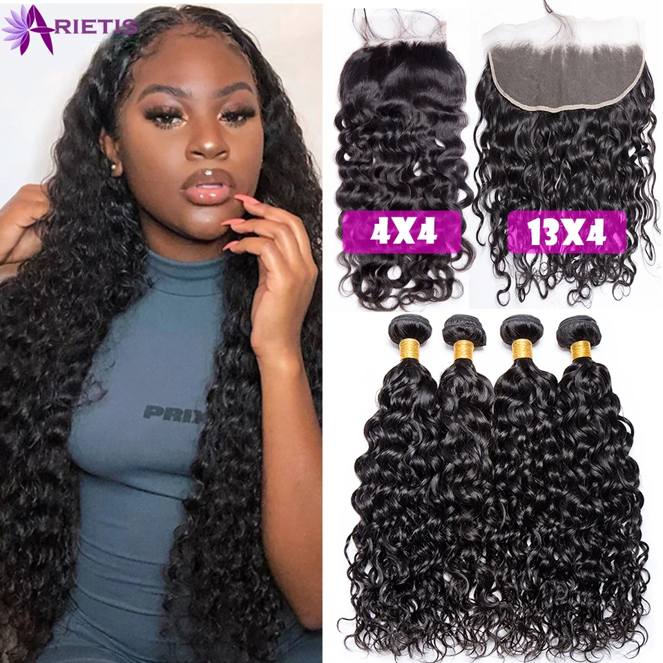 Brazilian Water Wave Bundles With Closure Wholesale Human Hair Bundles ...